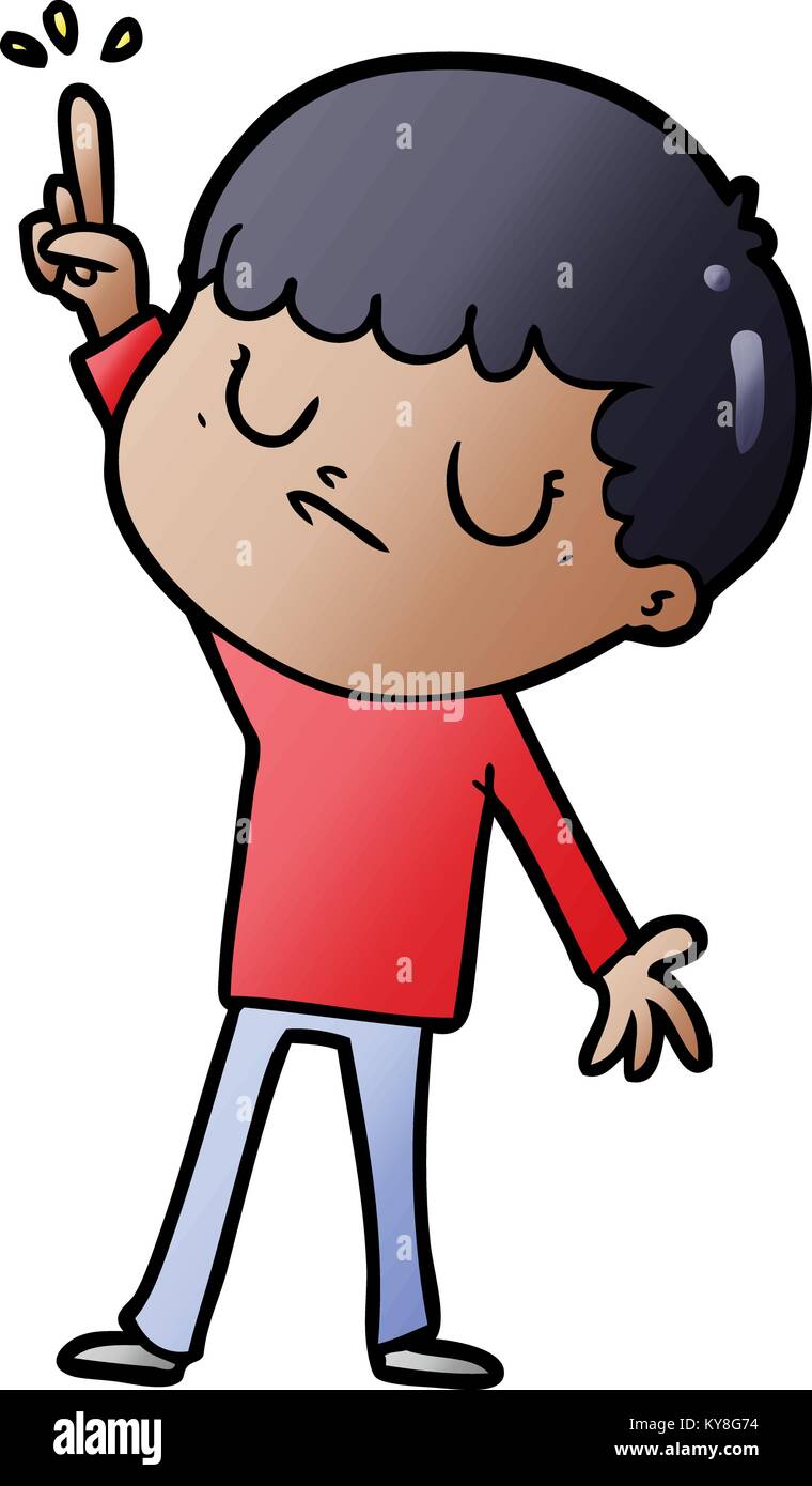 cartoon grumpy boy Stock Vector Image & Art - Alamy