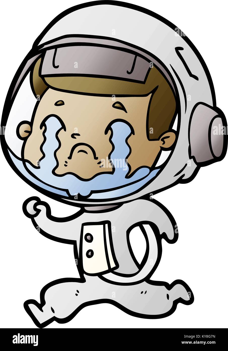 cartoon crying astronaut Stock Vector Image & Art - Alamy