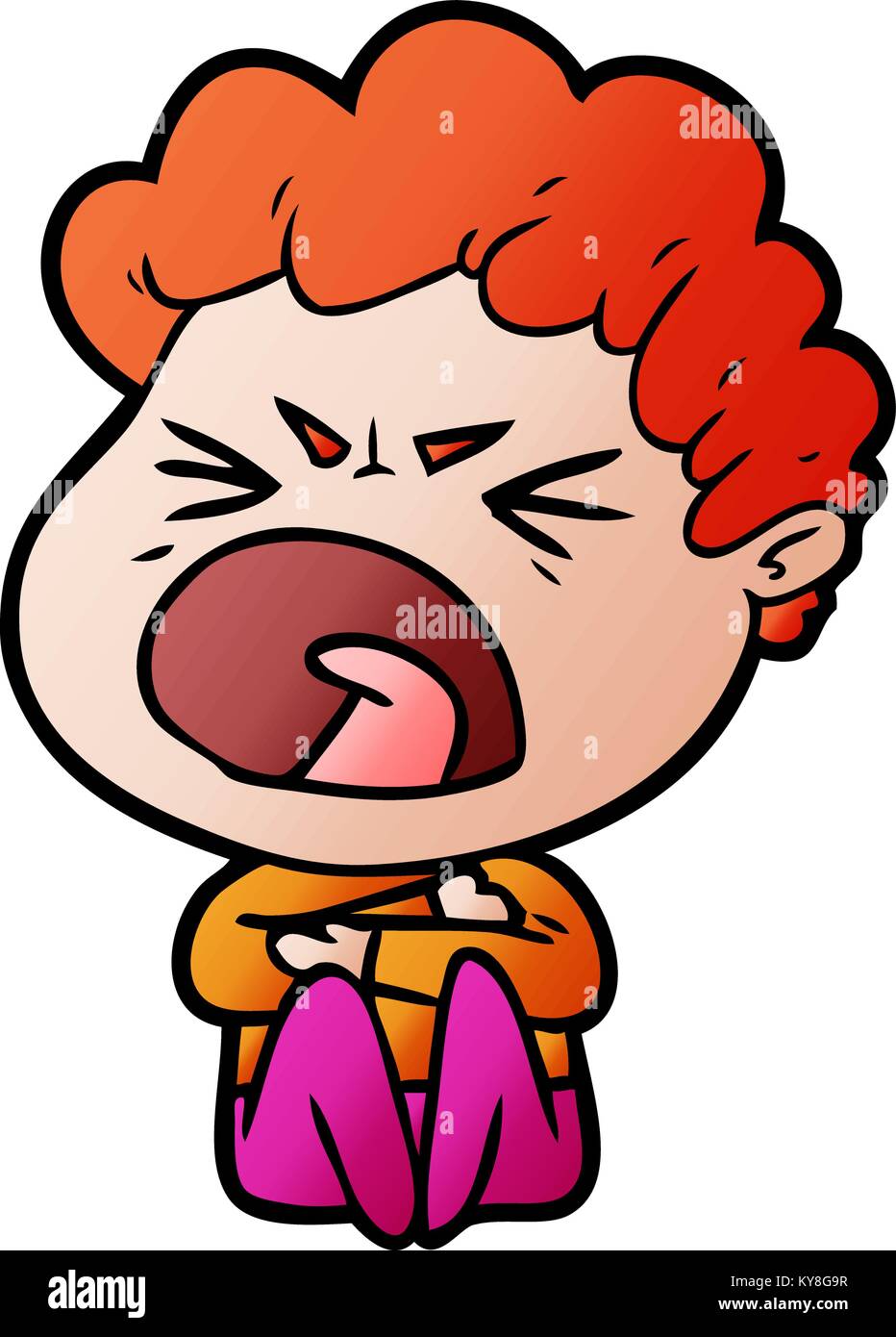 cartoon furious man Stock Vector Image & Art - Alamy