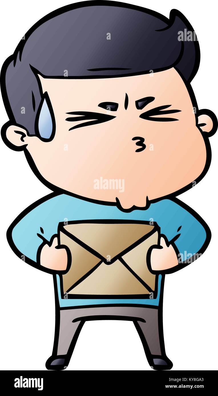 cartoon man sweating Stock Vector Image & Art - Alamy