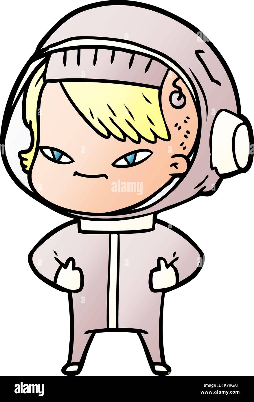 cartoon astronaut woman Stock Vector Image & Art - Alamy