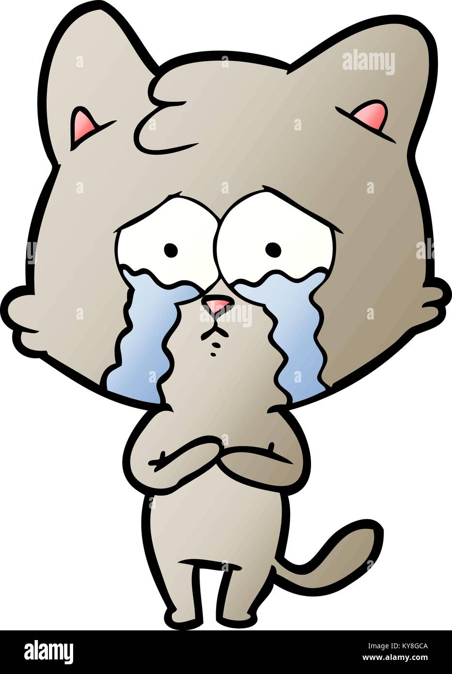 cartoon crying cat Stock Vector Image & Art - Alamy