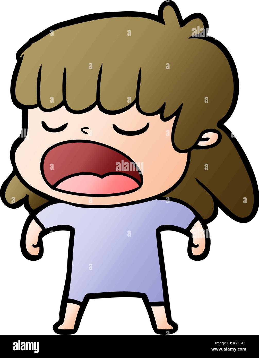 cartoon woman talking loudly Stock Vector Image & Art - Alamy
