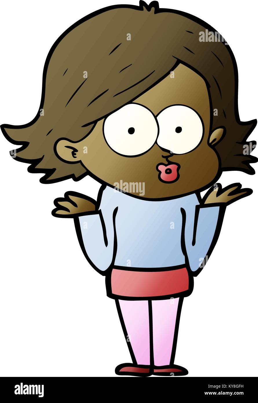 cartoon girl pouting Stock Vector Image & Art - Alamy