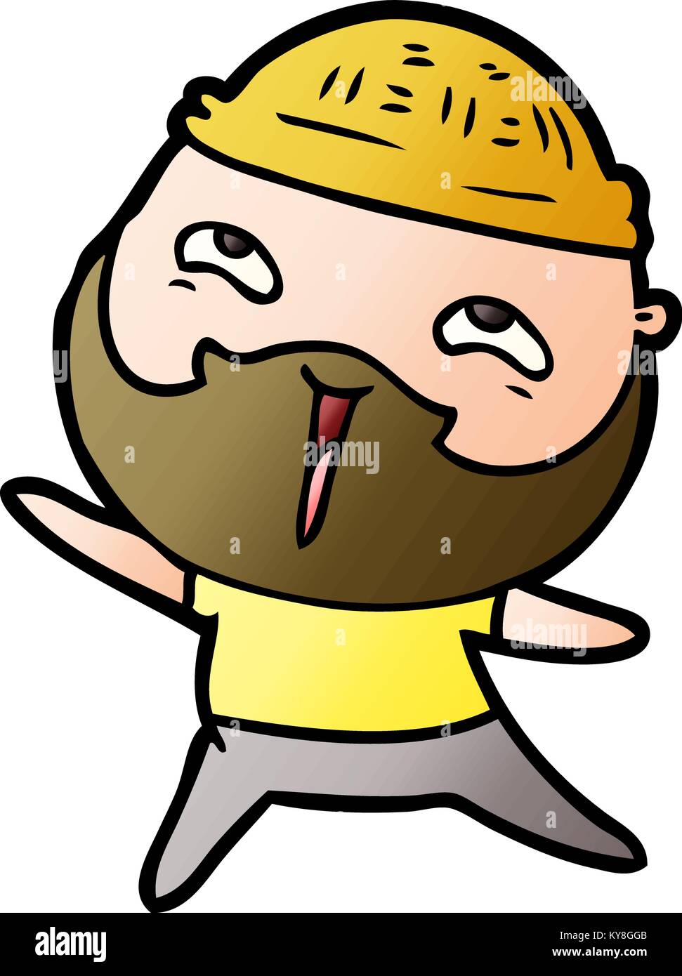 cartoon happy bearded man Stock Vector Image & Art - Alamy