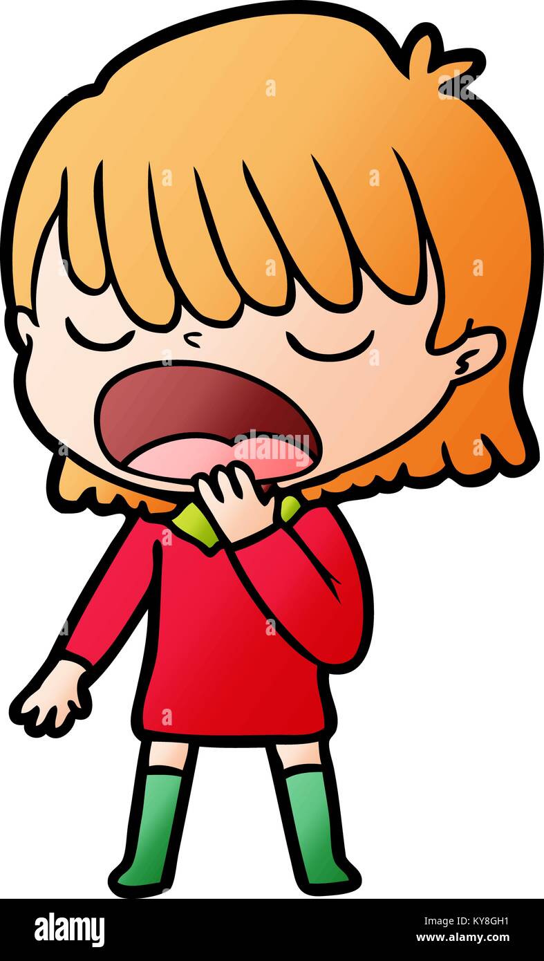 cartoon woman talking loudly Stock Vector Image & Art - Alamy
