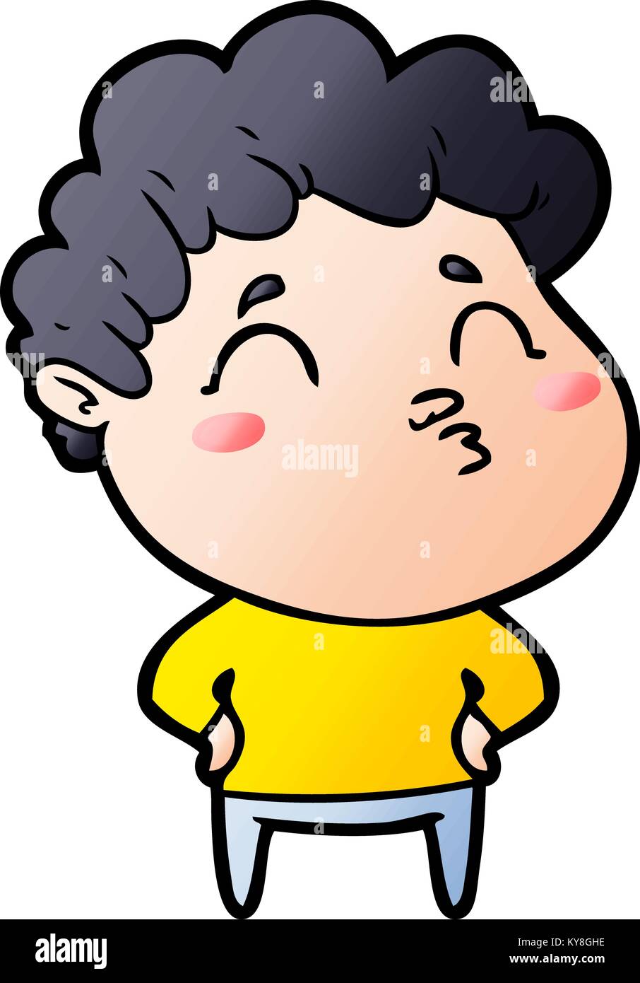 cartoon man pouting Stock Vector Image & Art - Alamy