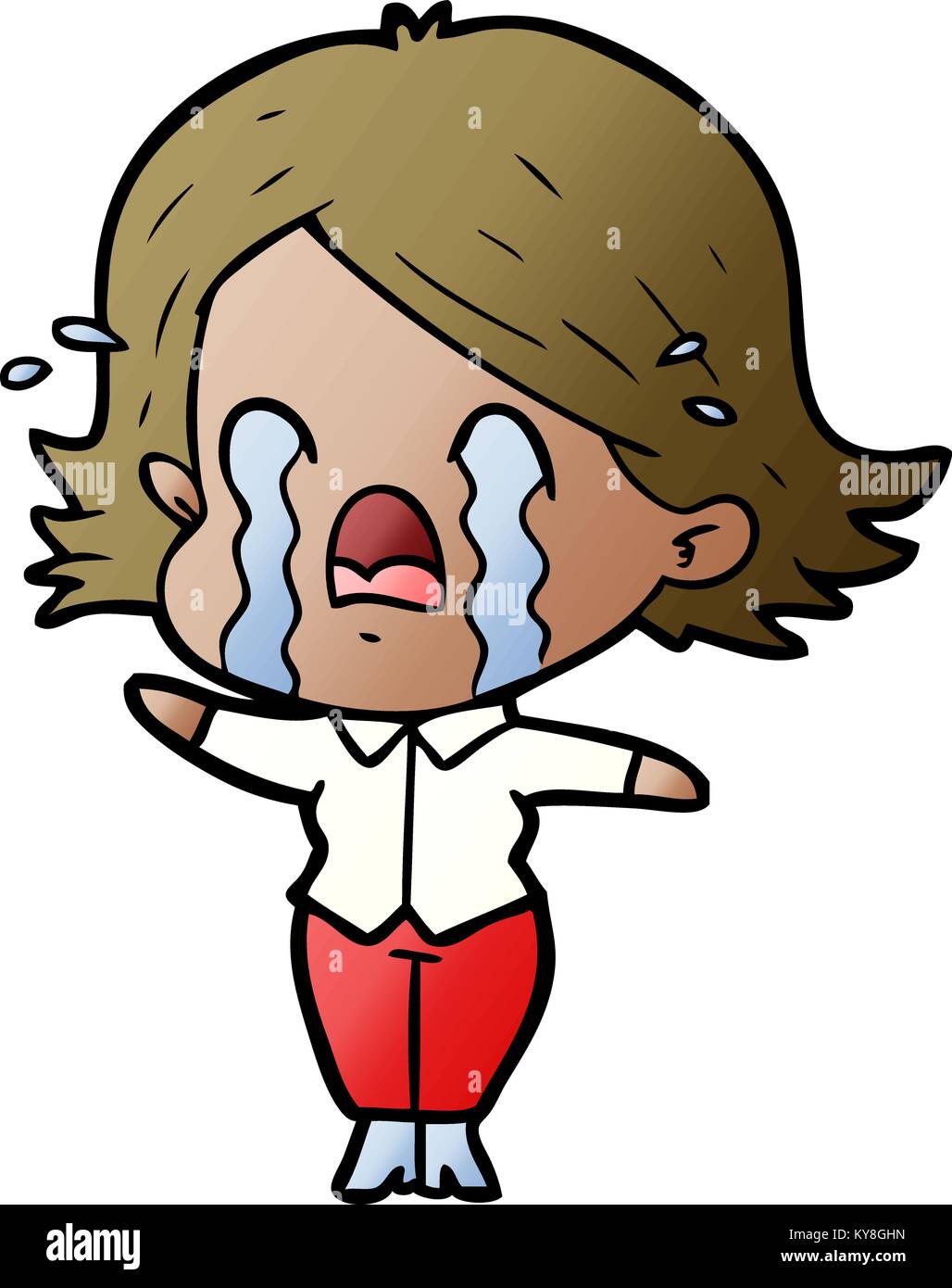 cartoon woman crying Stock Vector Image & Art - Alamy