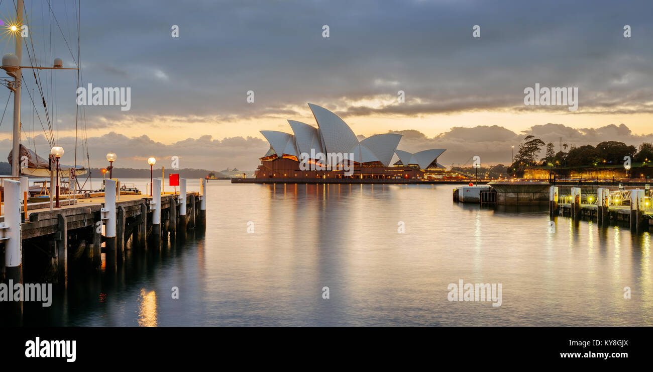 Sydney Opera House in Australia from the boardwalk in front of Park ...