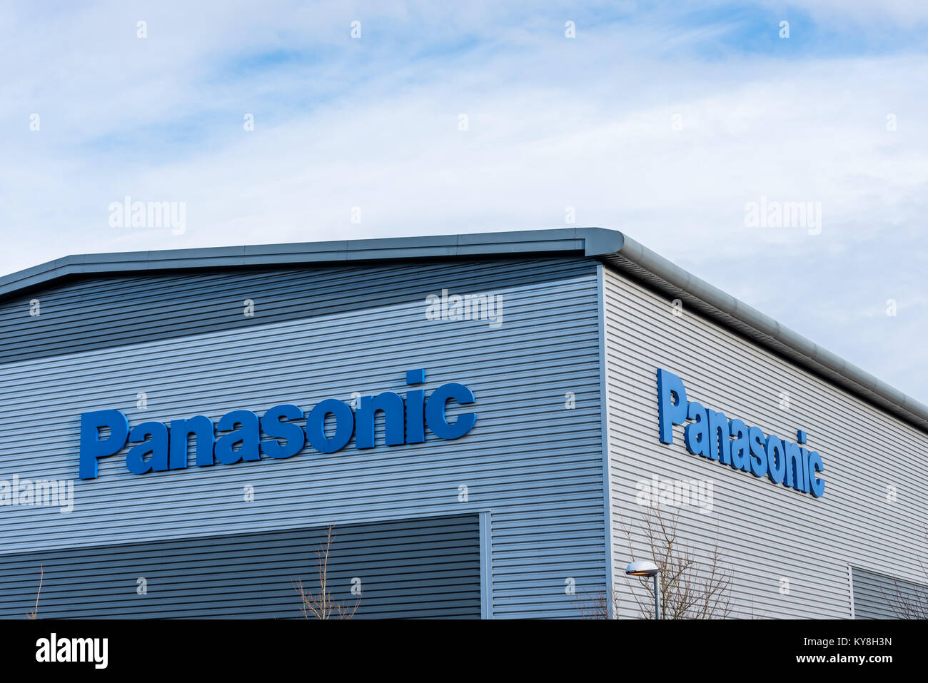 Northampton UK December 09, 2017: Panasonic Logistics Distribution logo ...