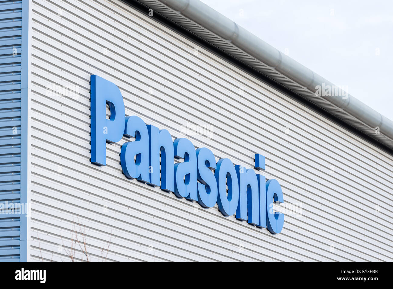 Northampton UK December 09, 2017: Panasonic Logistics Distribution logo ...