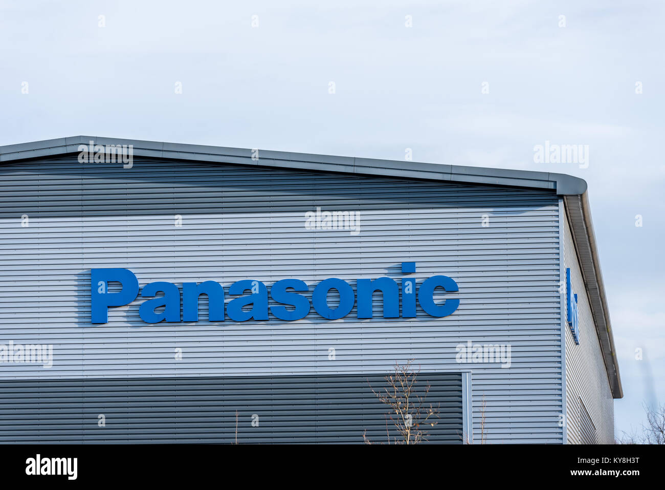 Northampton UK December 09, 2017: Panasonic Logistics Distribution logo ...