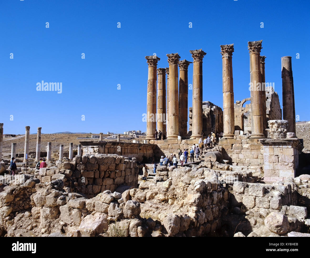 7996. Roman Temple of Artemis, Jerash, Irbid Gov, Jordan Stock Photo ...