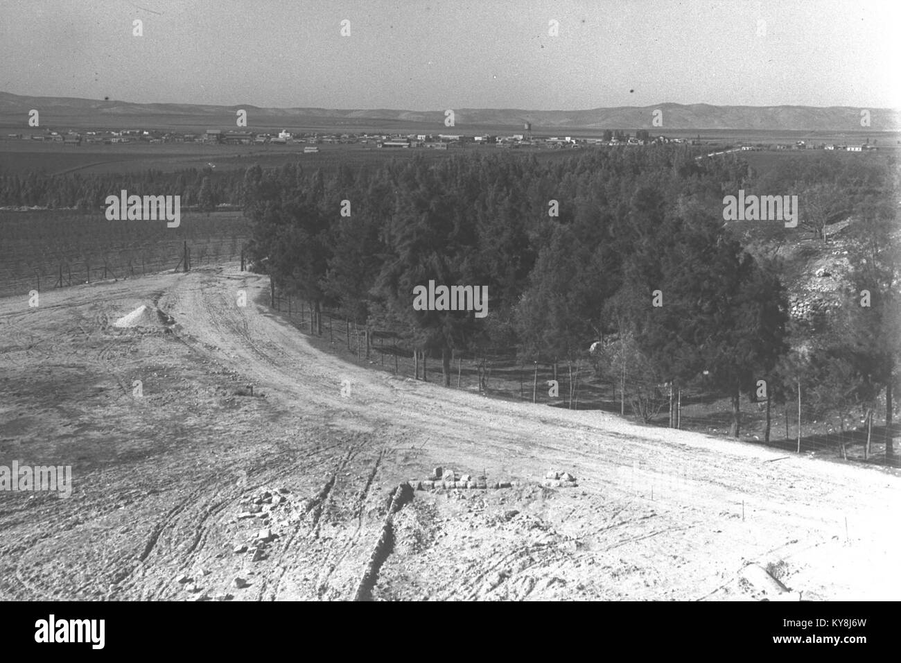 Afula in the Jezreel Valley, Israel, depicted with agricultural land ...