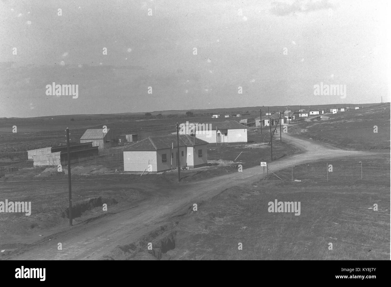 Residential villages and villages Black and White Stock Photos & Images ...