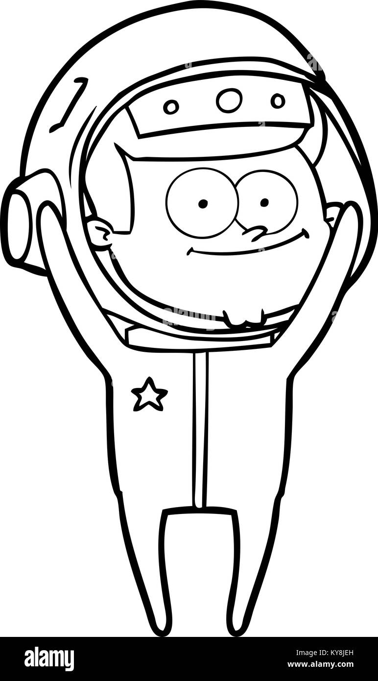 happy astronaut cartoon Stock Vector Image & Art - Alamy