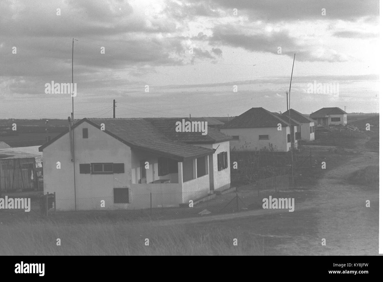 Kfar Shmaryahu, Israel, is shown with single-family residential houses ...