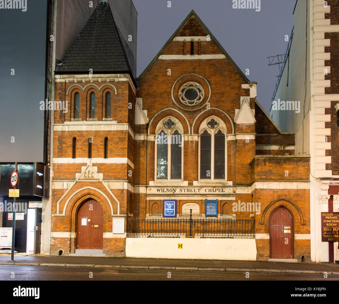 London, England, UK - January 11, 2018: Wilston Street Chapel, a non ...