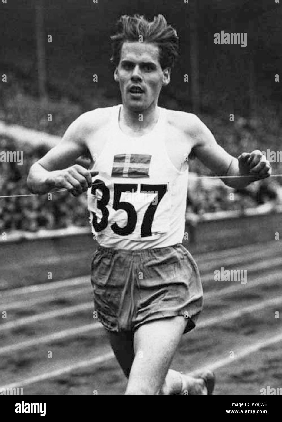 A portrait of Tore Sjöstrand, captured in 1948, showcasing the fashion ...
