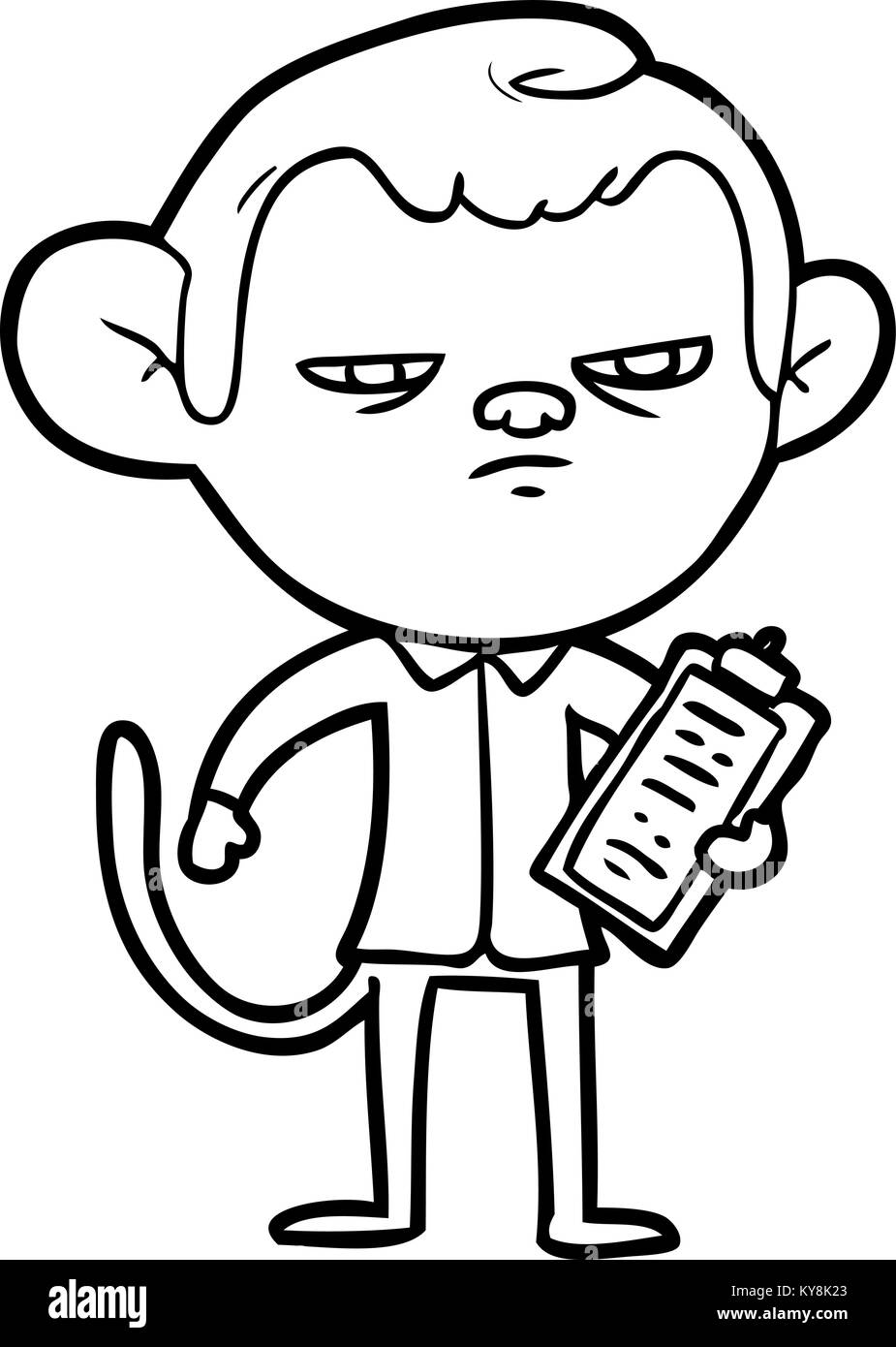 cartoon annoyed monkey boss Stock Vector Image & Art - Alamy