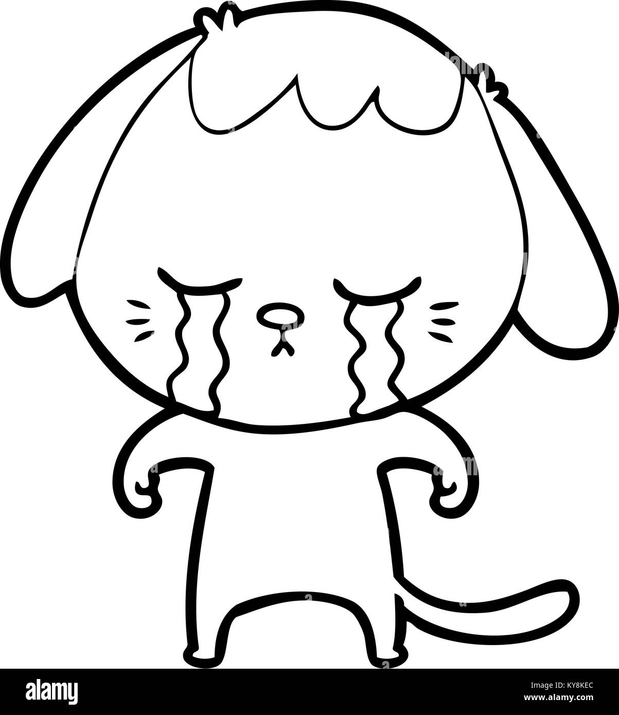 cartoon crying dog Stock Vector Image & Art - Alamy