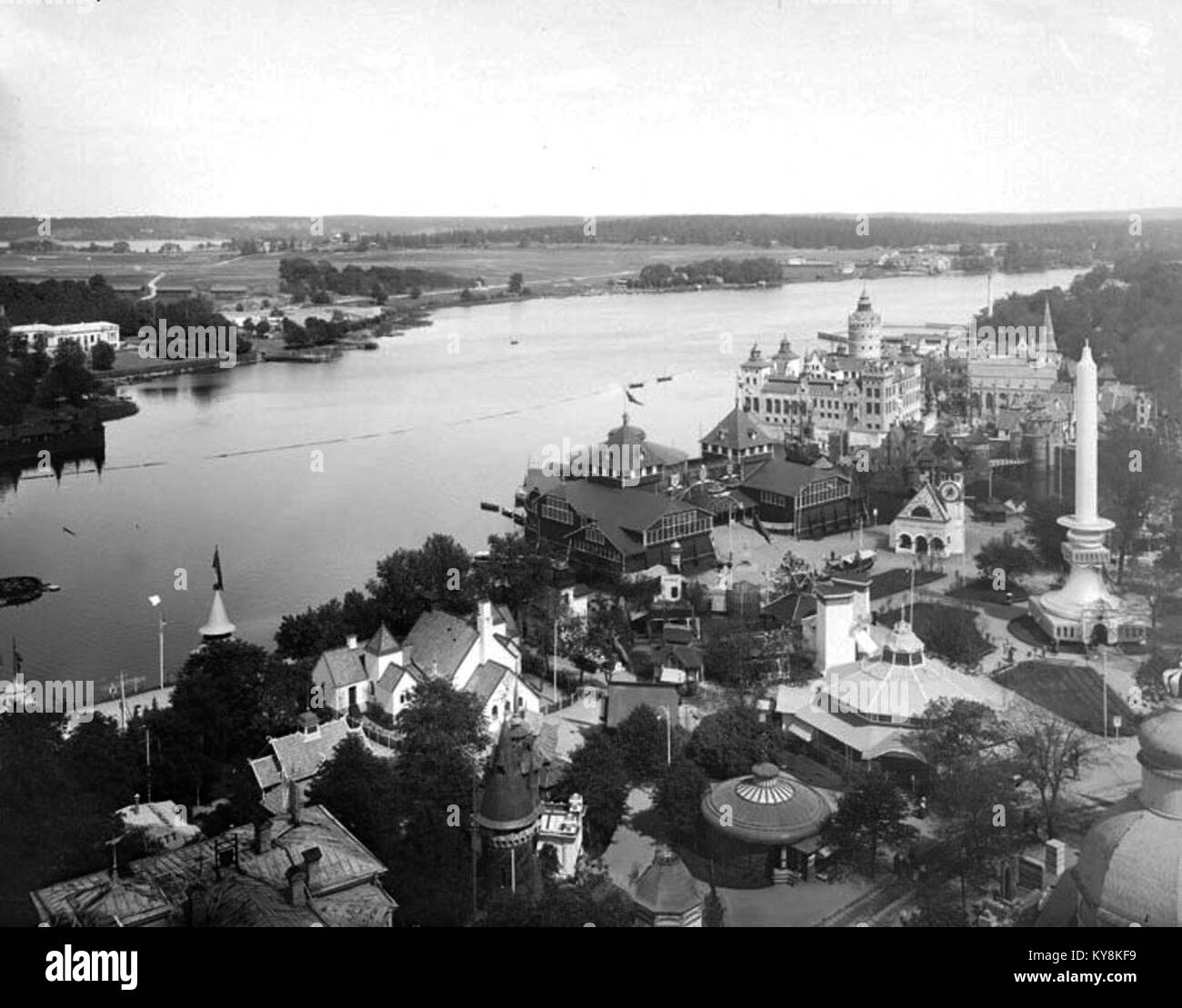 A historical depiction of the 1897 Stockholm Exhibition ...