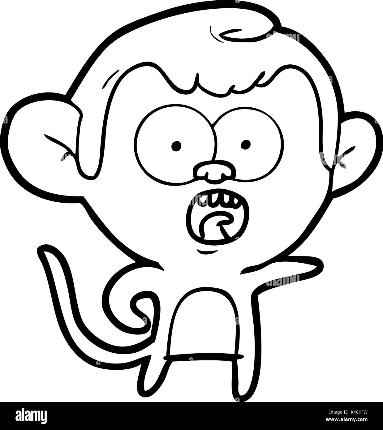 cartoon shocked monkey Stock Vector Image & Art - Alamy