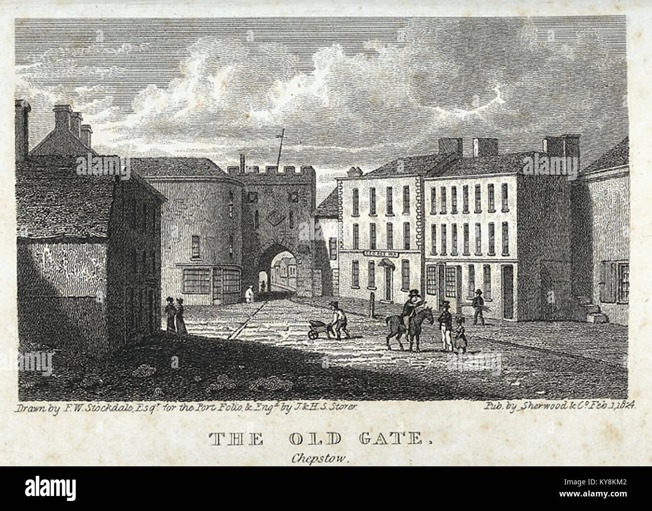 The old gate, Chepstow Stock Photo - Alamy