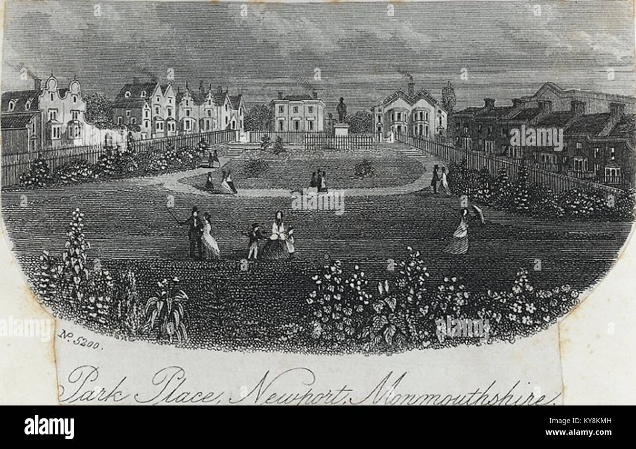 The photograph shows Park Place estate in Newport, Monmouthshire, Wales ...