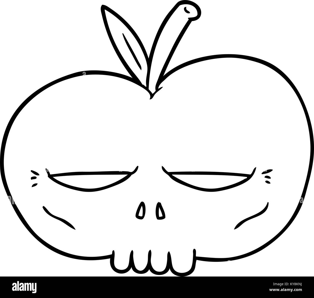 cartoon spooky skull apple Stock Vector Image & Art - Alamy