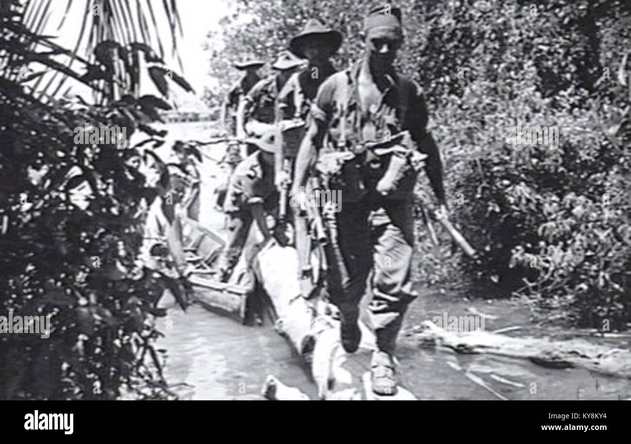 A historic image showing soldiers from the 2-43rd Battalion during a ...