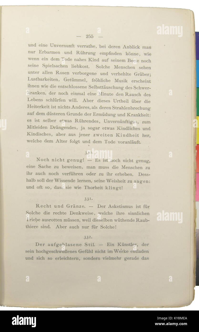 This page from Friedrich Nietzsche’s 1881 work 'Morgenröthe' (The Dawn ...