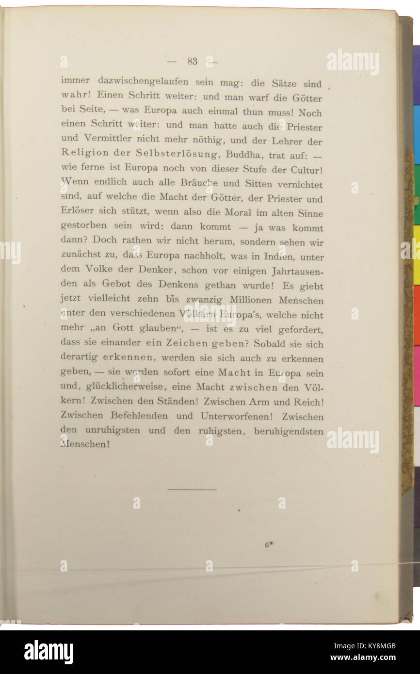 This is a reference to Friedrich Nietzsche's work 'Morgenröthe' (The ...