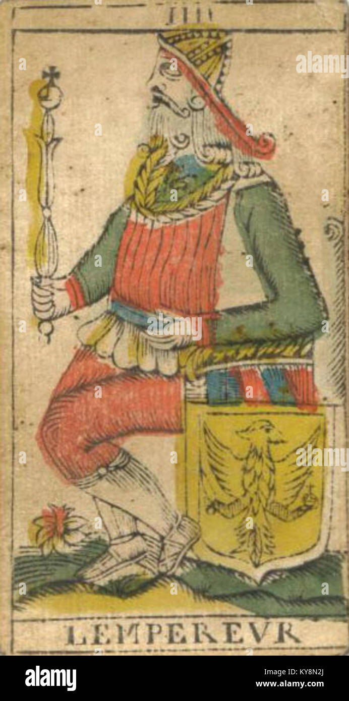 An image of *Tarot de Besançon*, a traditional French tarot deck ...