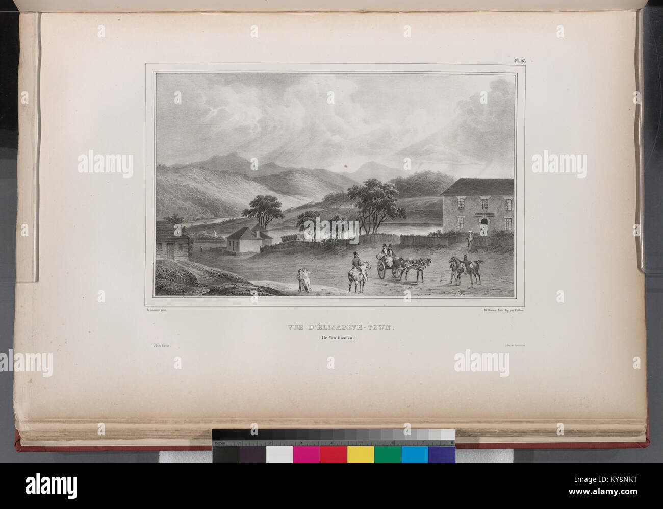 This image shows a view of Elizabeth Town in Van Diemen’s Land (now ...