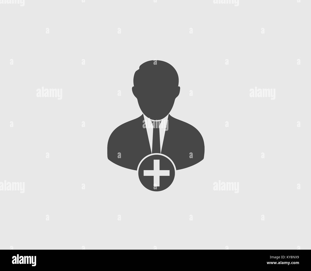 Increase or Add users Icon on gray background Stock Vector Image & Art ...