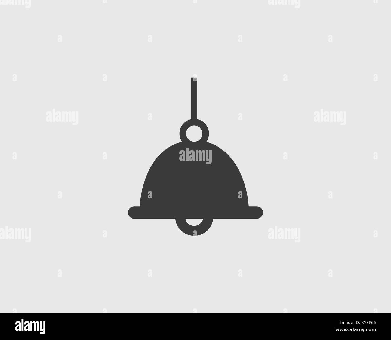 Bell Icon with Handle on gray Background Stock Vector Image & Art - Alamy