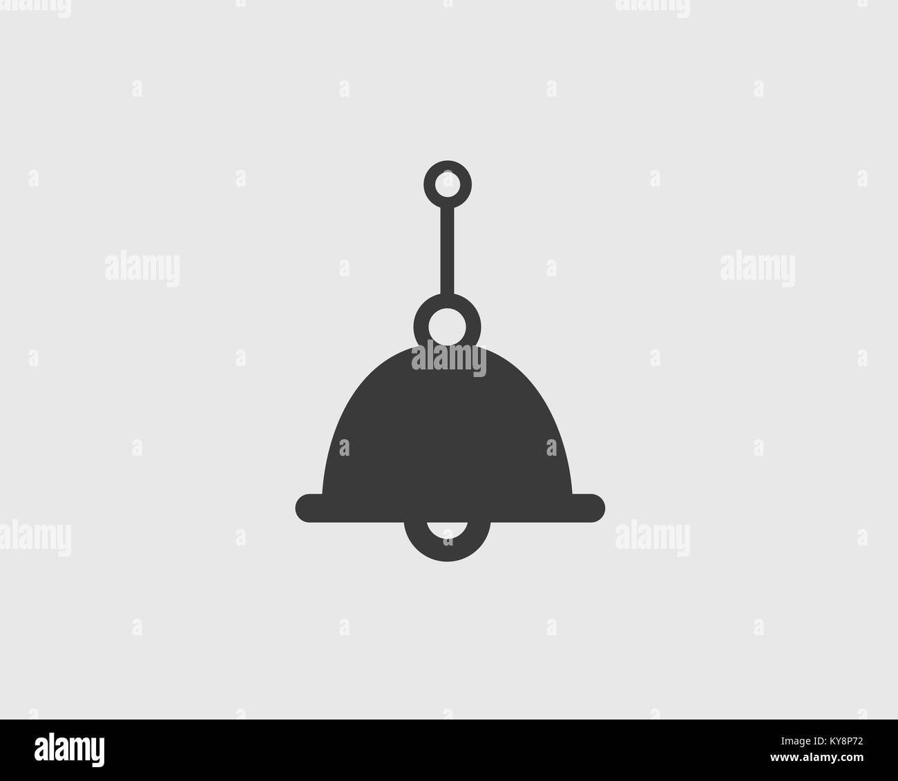 Bell Icon with Handle on gray Background Stock Vector Image & Art - Alamy