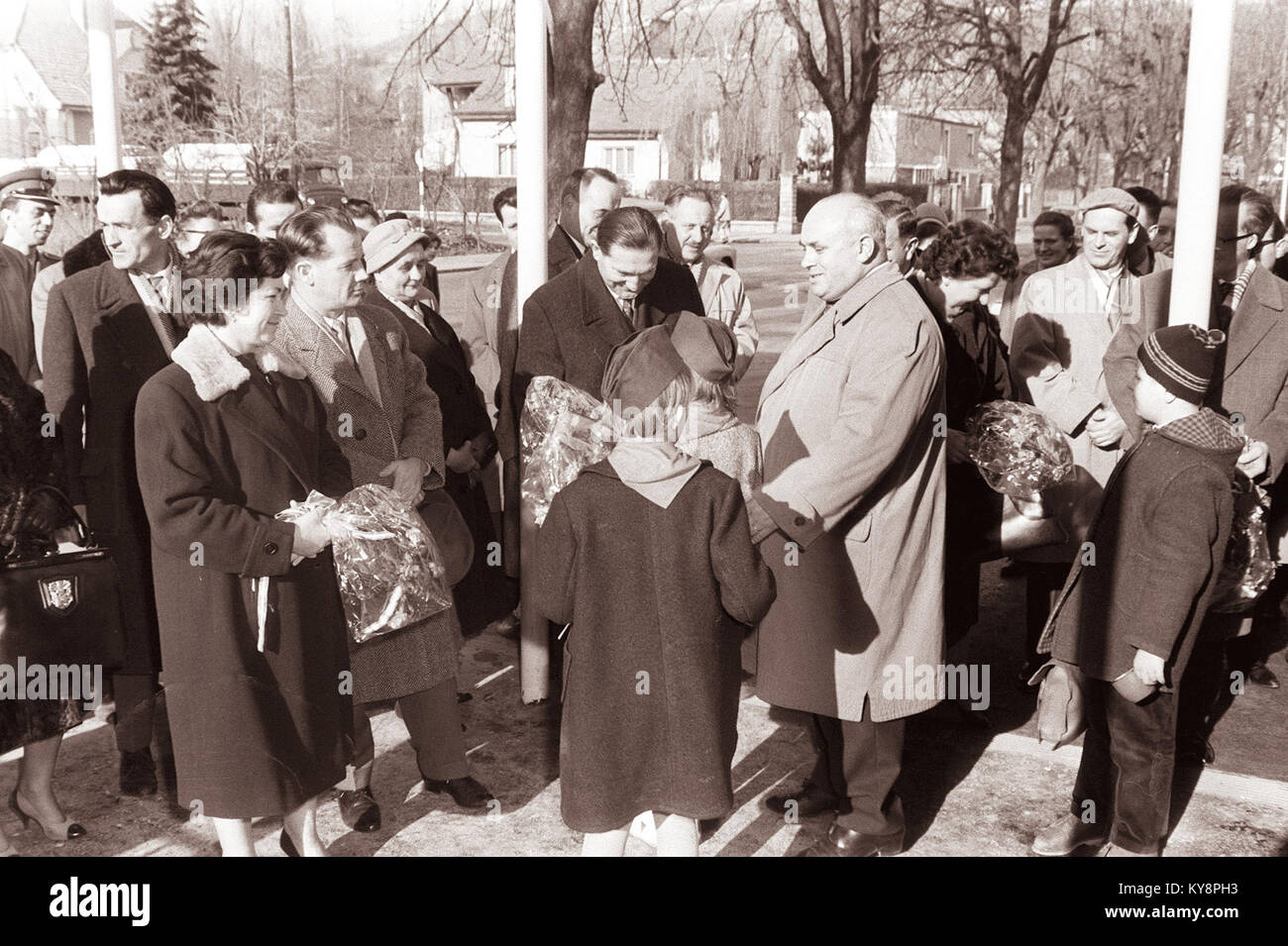 The photo captures the opening of the Franc Rozman-Stane Primary School ...