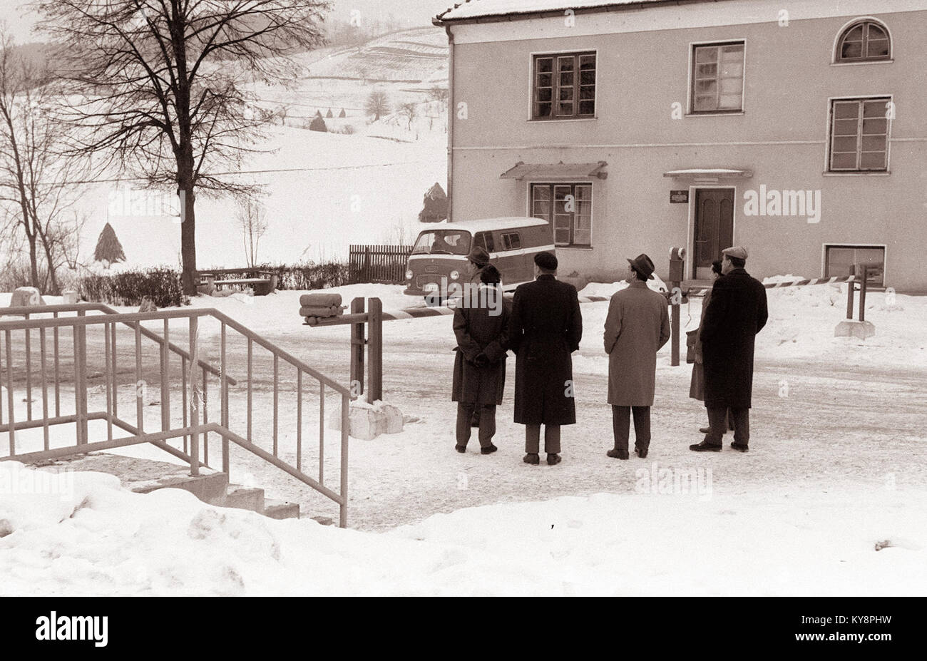 This photograph from 1961 shows the dedication ceremony of Janos ...