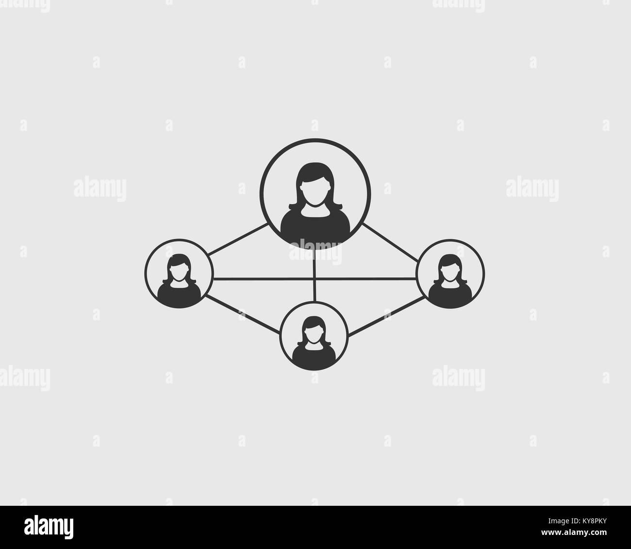 Social Connection or network Icon Stock Vector Image & Art - Alamy
