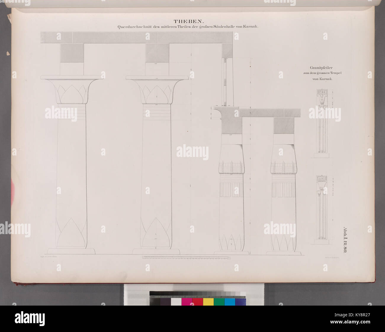 This cross-section of the central area of the Great Hypostyle Hall at ...