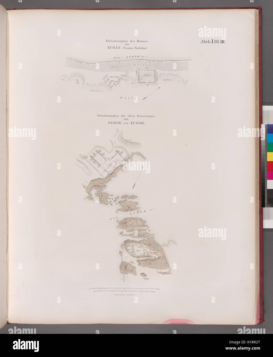 The map outlines the ruins of Kuban (Quban) and the ancient buildings ...