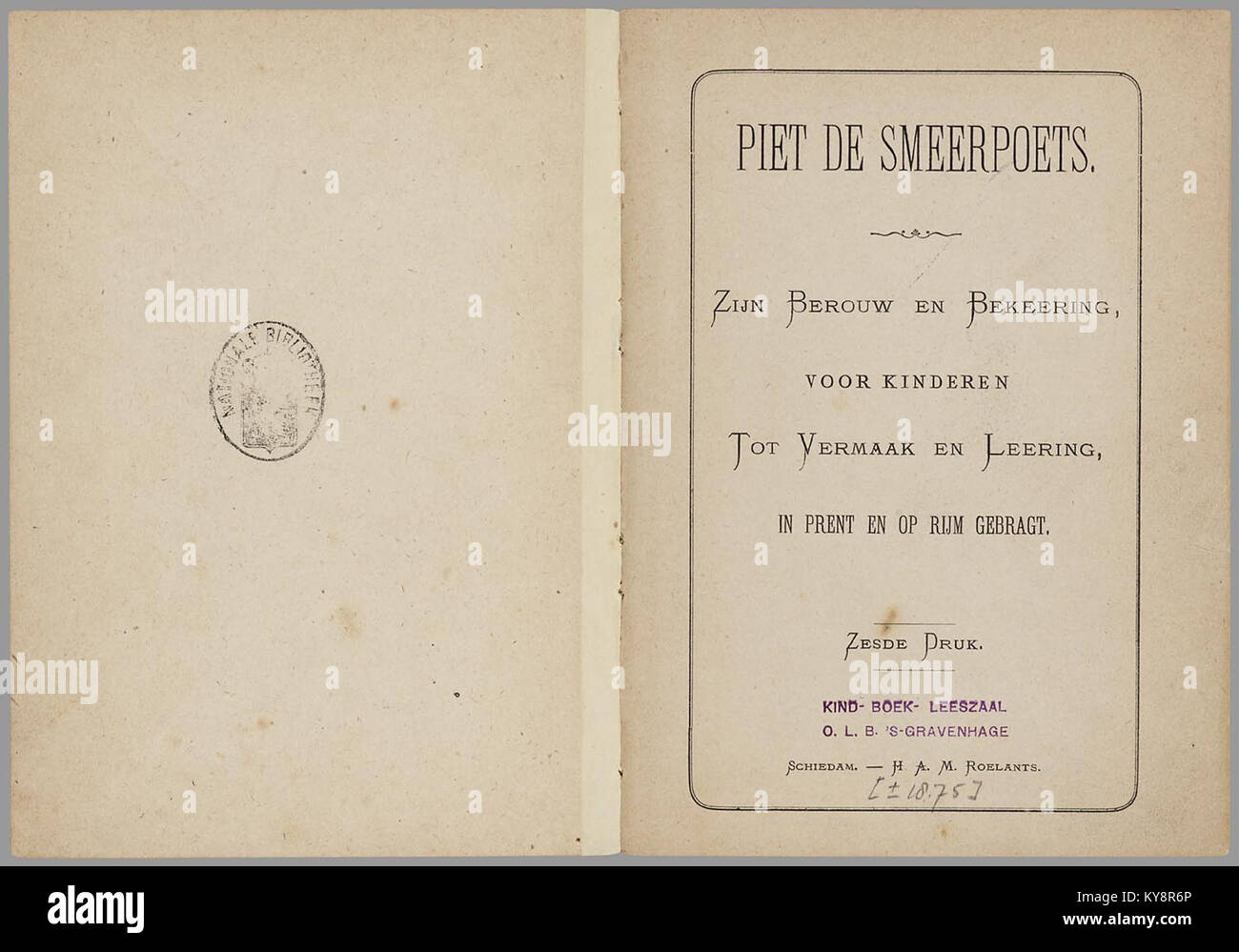 A Dutch illustrated children’s story depicting Piet de Smeerpoets ...