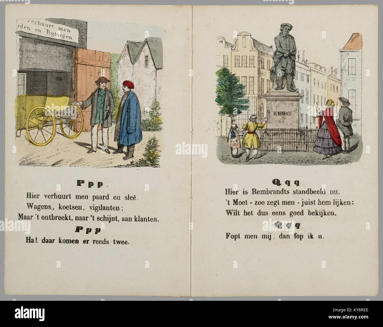 This 1856 book, titled 'Nieuw AB Boek naar een oud rijmpje en op een ...