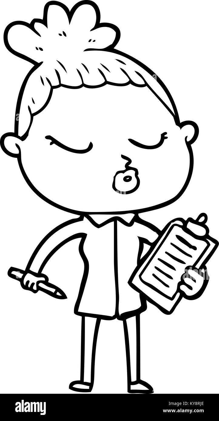 cartoon calm woman Stock Vector Image & Art - Alamy