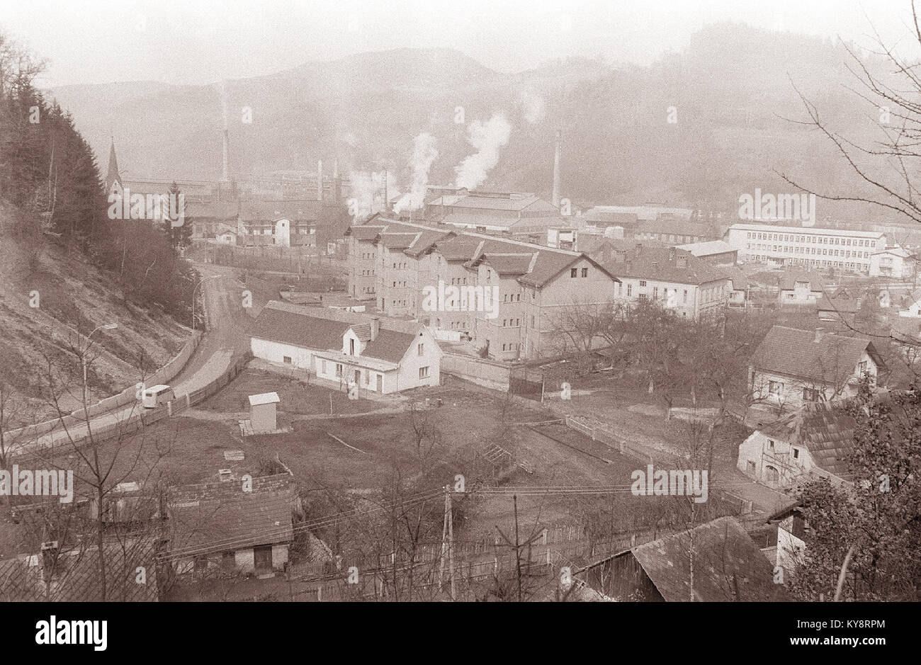 This panoramic photograph taken in 1961 shows Raven in Koroška ...