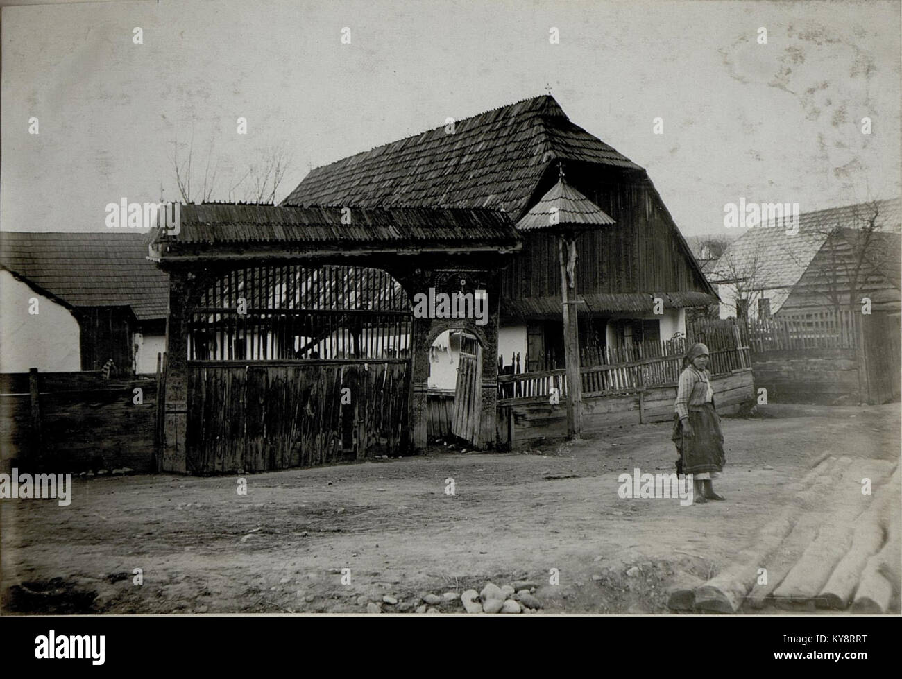A photograph of a traditional Romanian farmhouse taken on November 14 ...