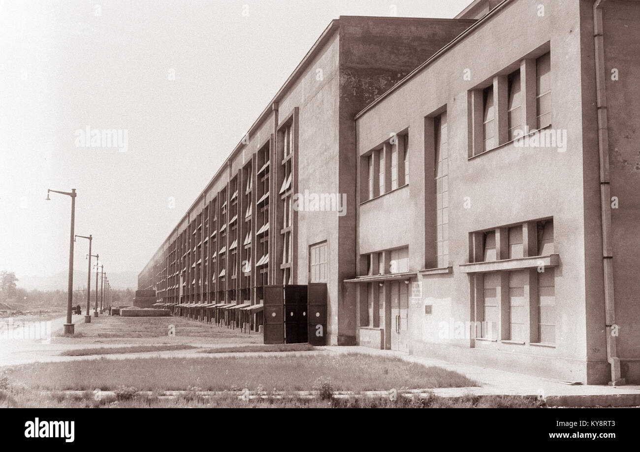 The 1961 photograph shows the Kidričevo alumina and aluminum factory in ...