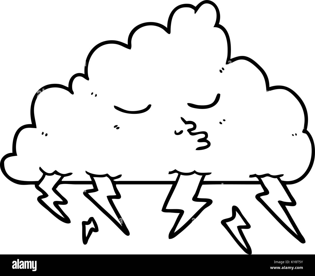 cartoon storm cloud Stock Vector Image & Art - Alamy
